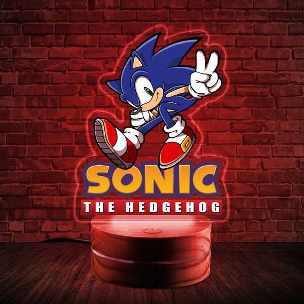 Sonic Hedgehog Lamp - Etsy