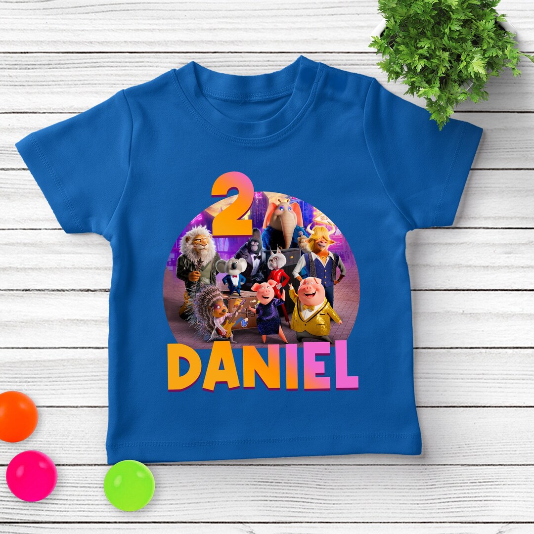 Sing Pig Birthday Shirt,sing Movies Personalized Boy Girl,cartoon ...