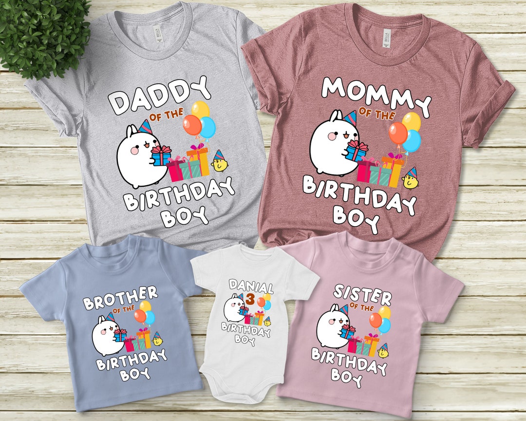 Molang and Piu Piu Birthday Shirt Molang Piu Piu Family - Etsy