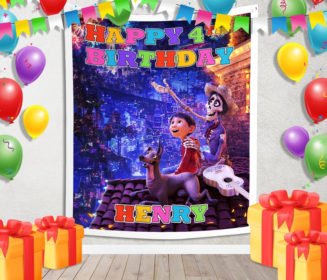 Disney Coco Family Birthday Backdrop/disney Coco Birthday - Etsy