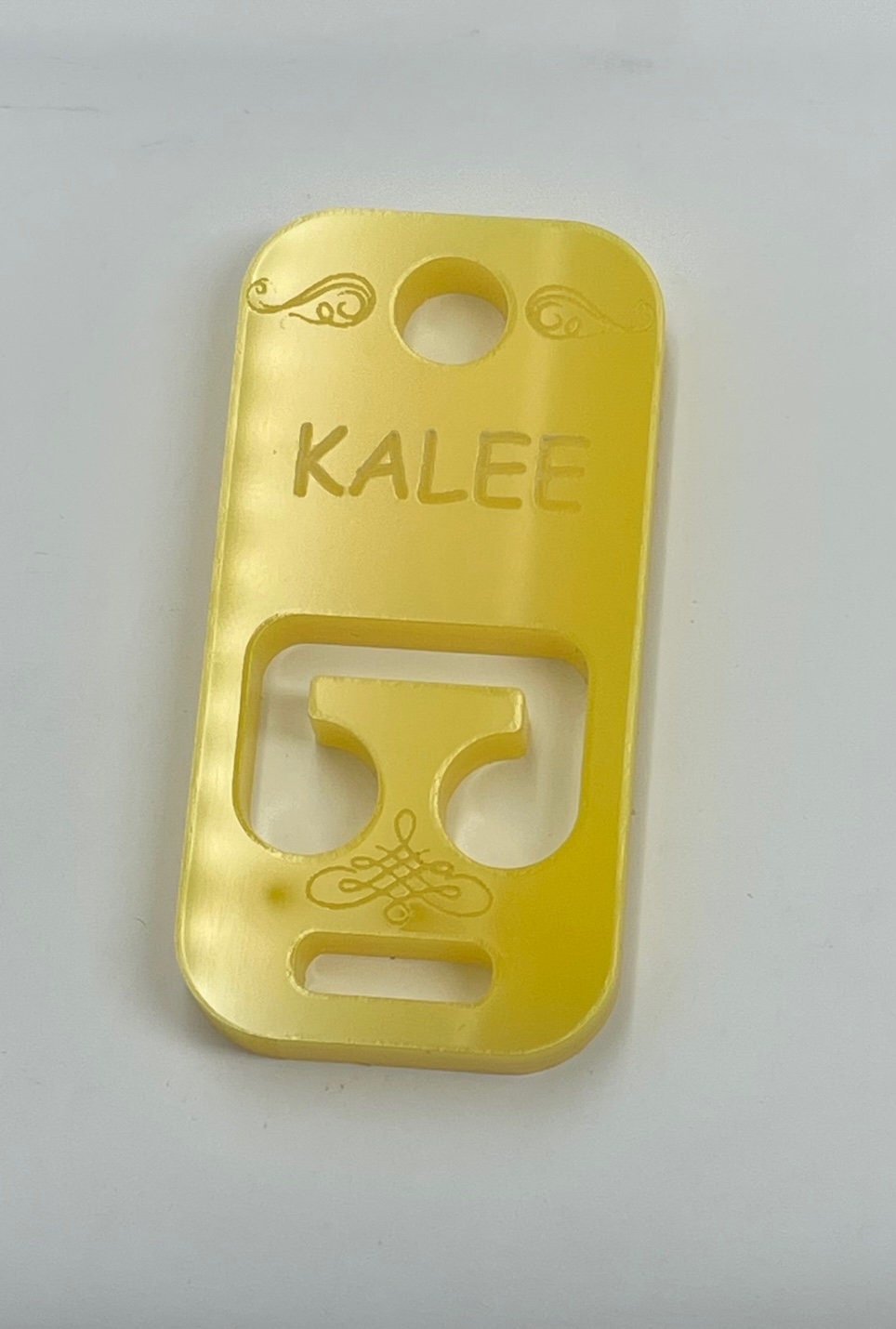 SET OF 2 - Personalized Acrylic Loofah/sponge Tags, Laser-etched Label ...