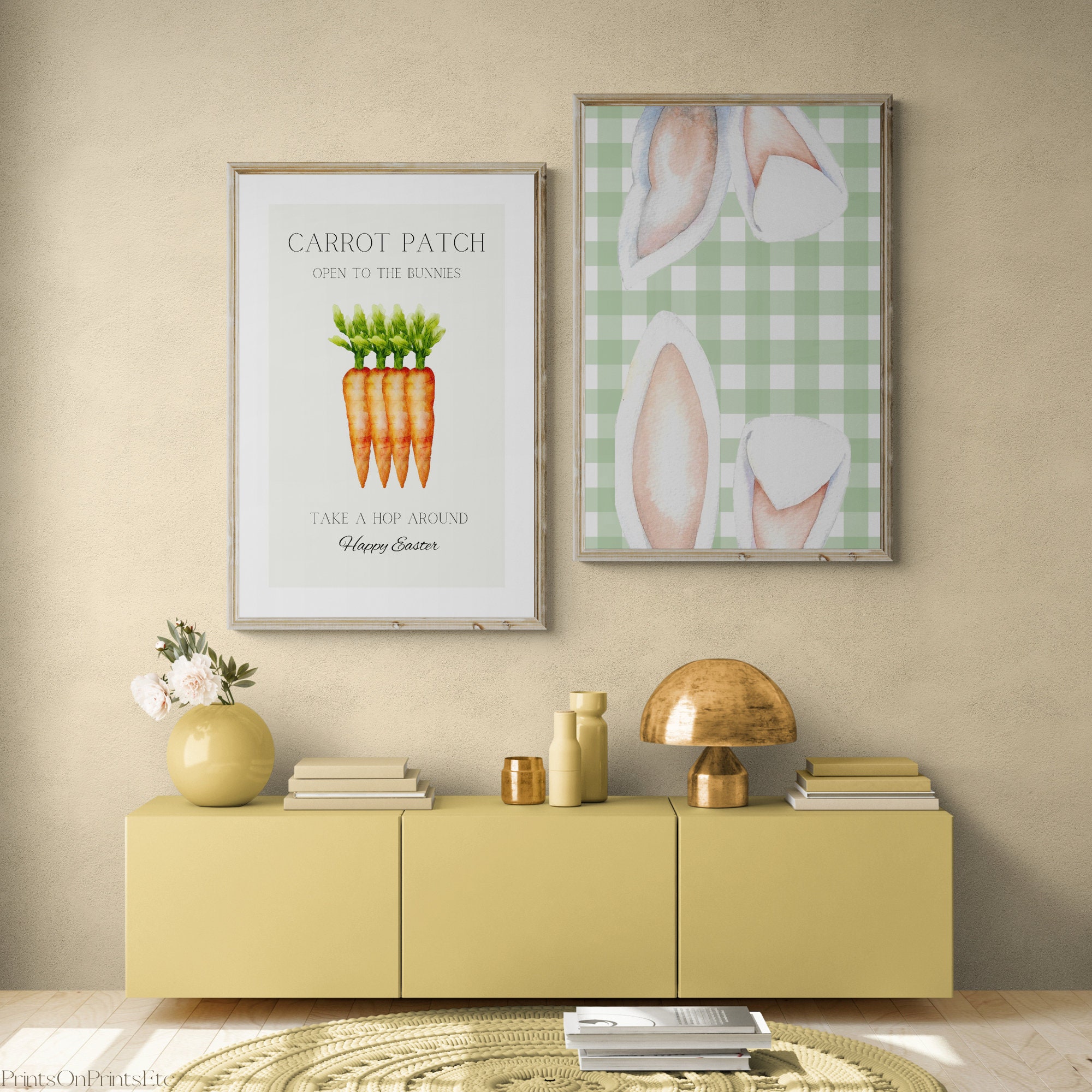 Easter Printable Wall Art, Carrot Wall Art, Easter Print, Carrot Art ...