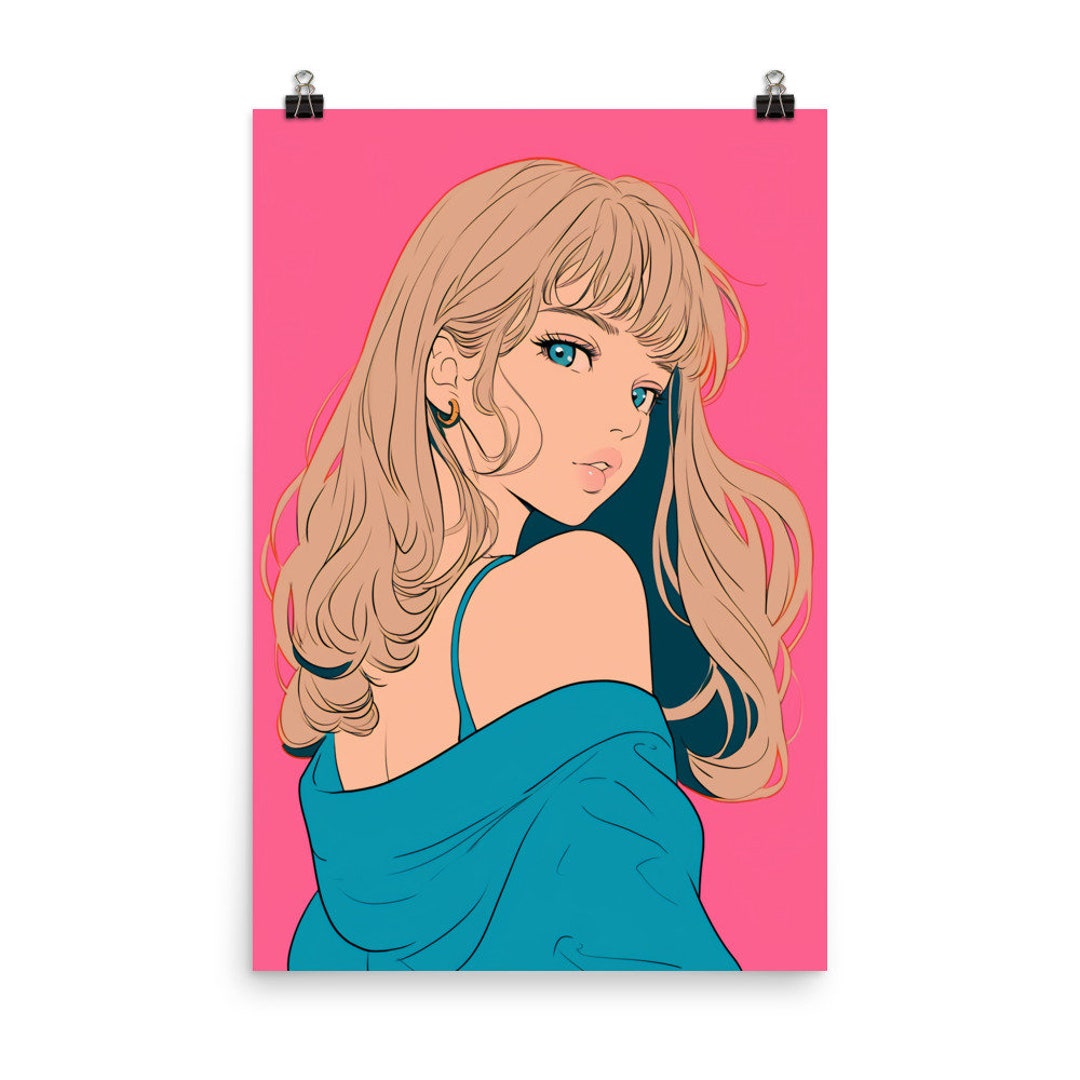 Clarice Wall Art Whimsical Anime Girl Art Poster Unique Bedroom ...