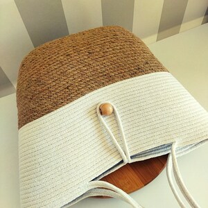 Straw ,rope Bag, Straw, White, Beach Bag , Shoulder Bag , Handbag ...