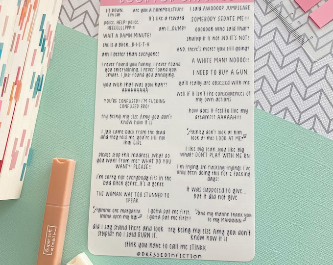 Booktok Sticker Sheet 2nd Edition, Book Annotating, Book Journal - Etsy