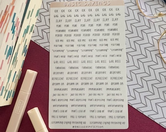 Booktok Sticker Sheet 2nd Edition, Book Annotating, Book Journal - Etsy