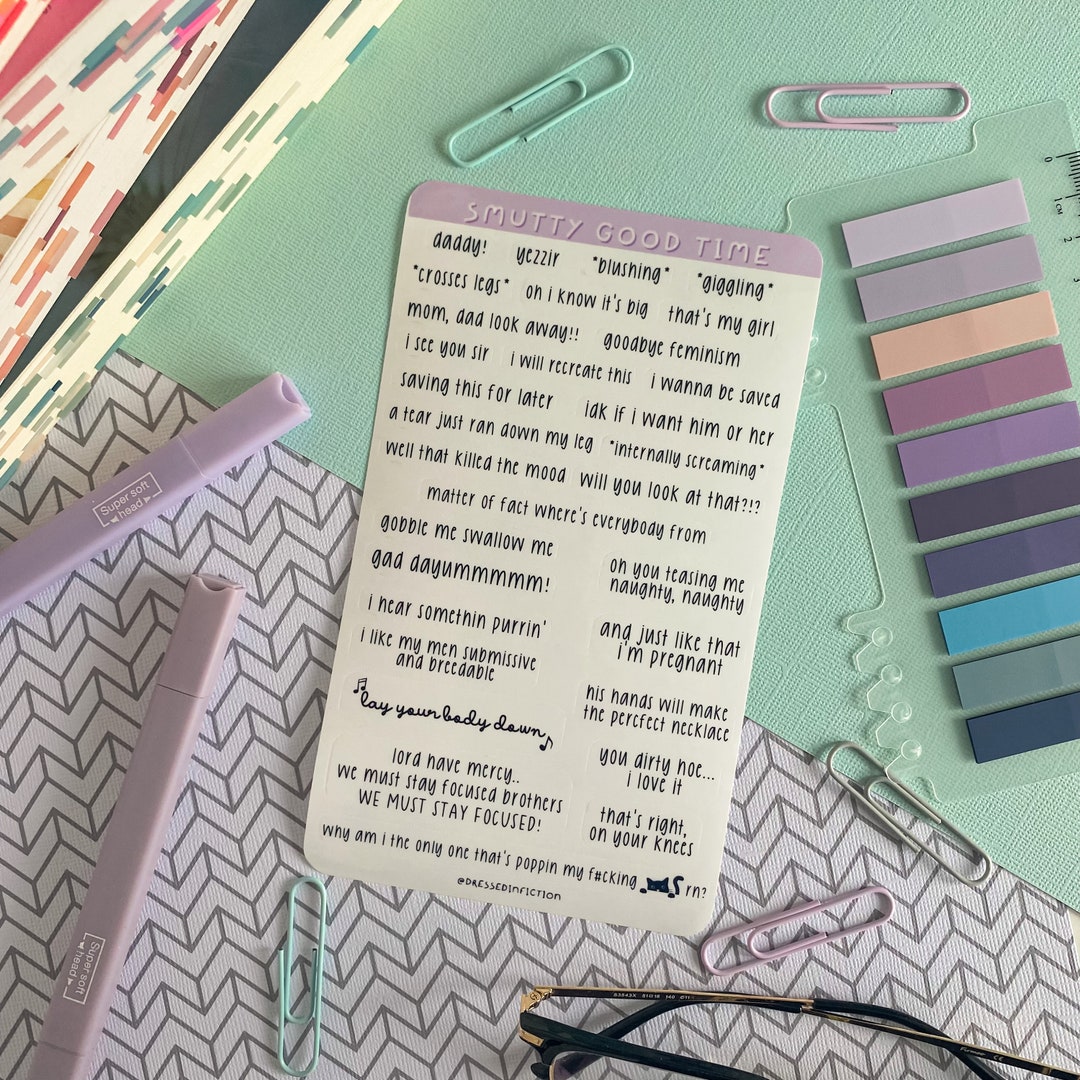Smutty Good Time Sticker Sheet, Book Annotating - Etsy