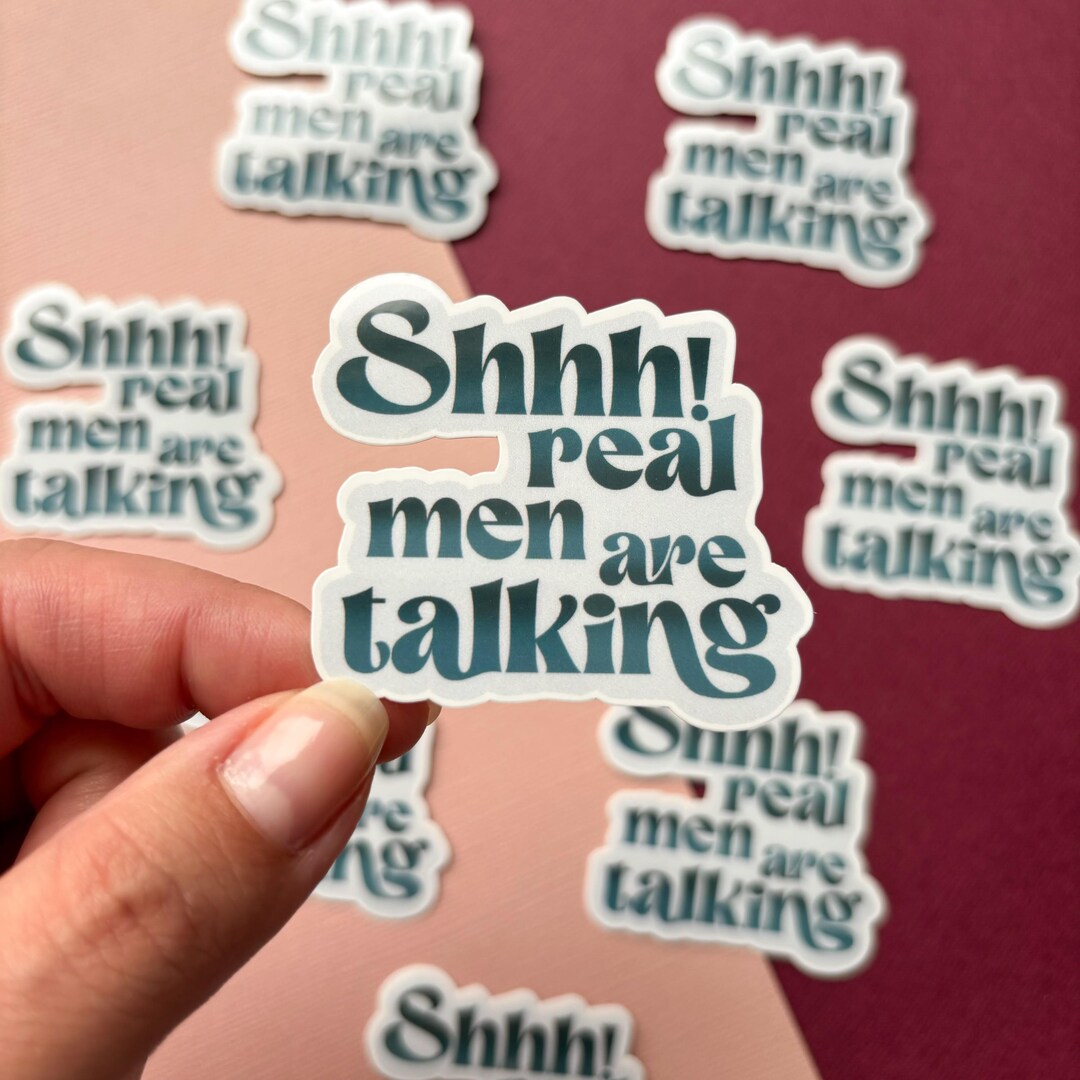 Shhh Real Men Are Speaking, Bookish Stickers, Kindle Stickers - Etsy