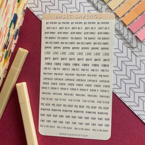 Basic Sayings 2nd Edition Sticker Sheet, Book Annotating, Book ...