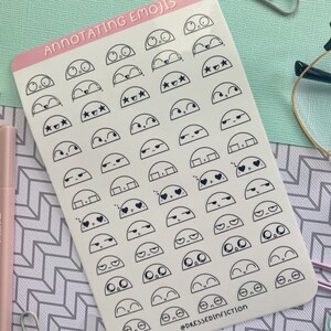 Emoji Sticker Sheet 1st Edition, Book Annotating - Etsy