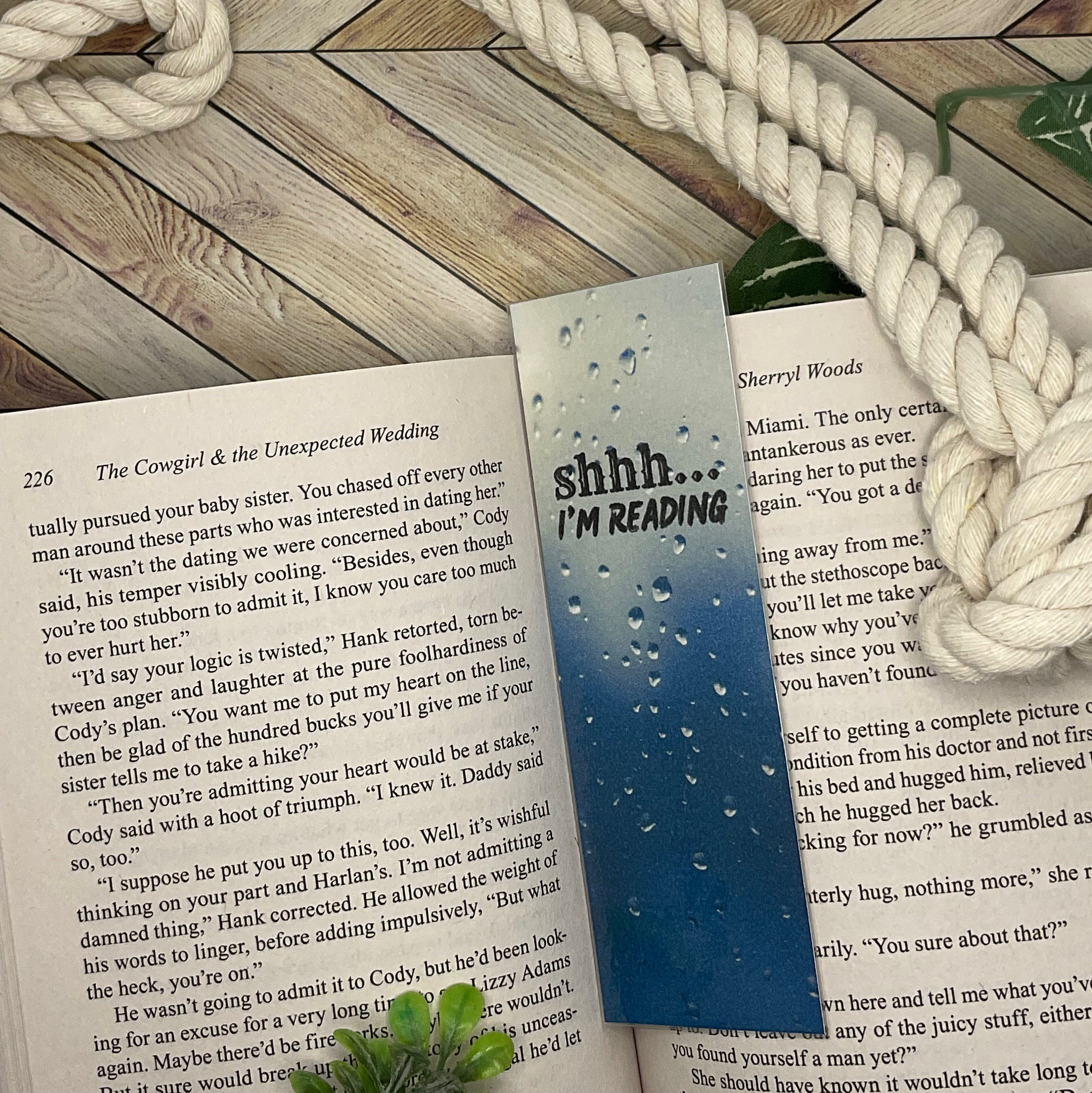 Shhh... Im Reading Raindrops Laminated Bookmark Small - Etsy