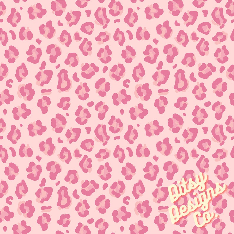 Pink Cheetah Print Seamless Design, Animal Print Pattern, Digital ...