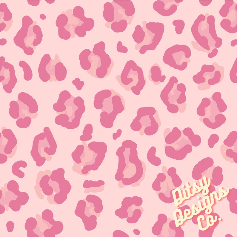 Pink Cheetah Print Seamless Design, Animal Print Pattern, Digital ...