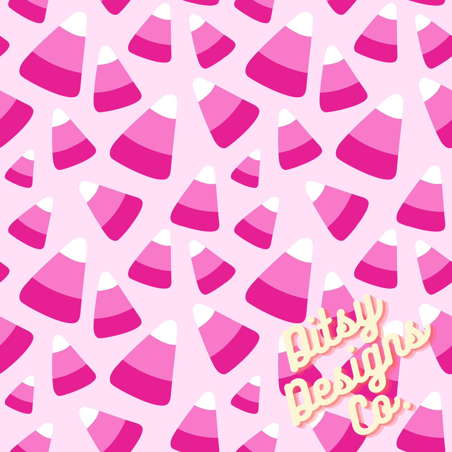 Pink Candy Corn Seamless Design, Candy Corn Pattern, Digital Seamless ...