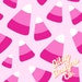 Pink Candy Corn Seamless Design, Candy Corn Pattern, Digital Seamless ...