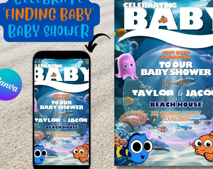 Finding Nemo Baby Shower Welcome Sign, Finding Nemo, Welcome Sign ...