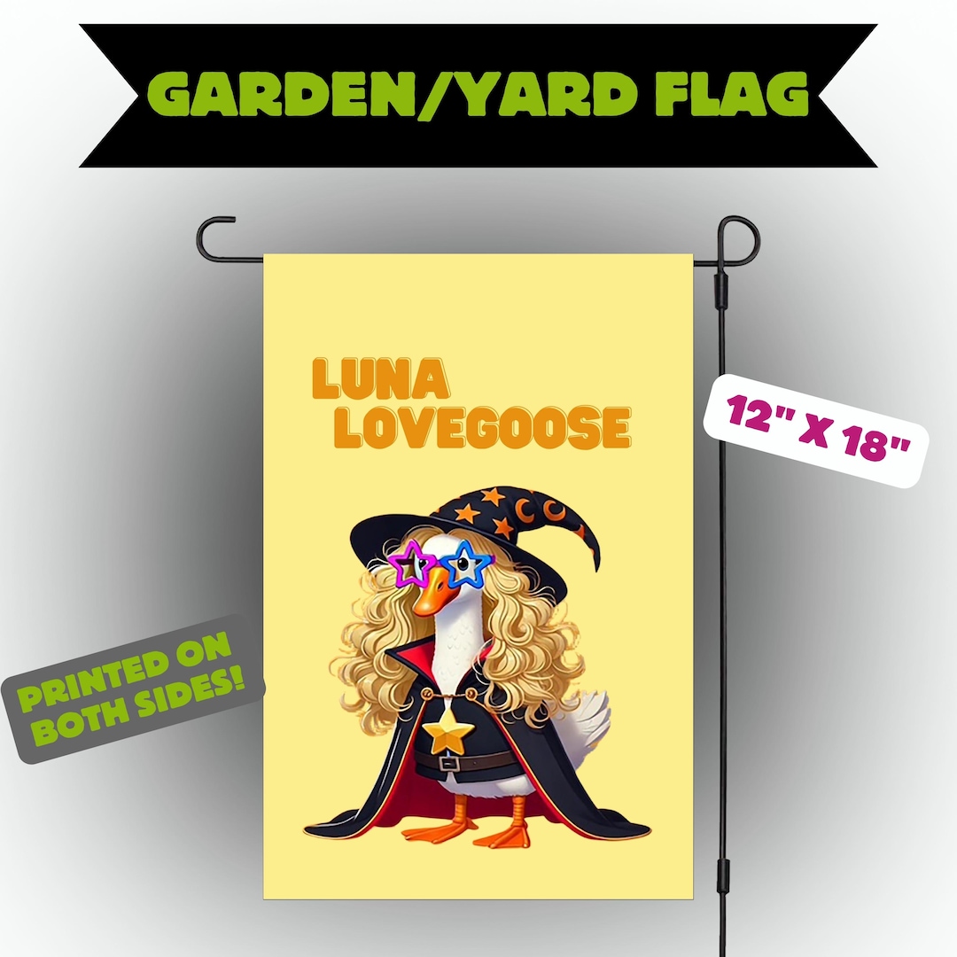 Funny Wizard Goose Garden Flag - Magic Castle Yard Flag - Witchy Goose ...