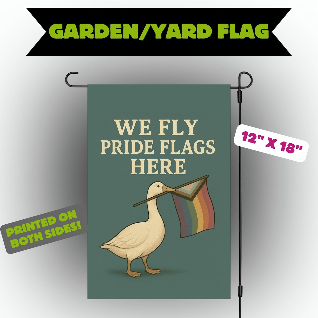 Funny Goose Pride Garden Flag: Double-sided LGBTQ Decor (12x18) - Etsy