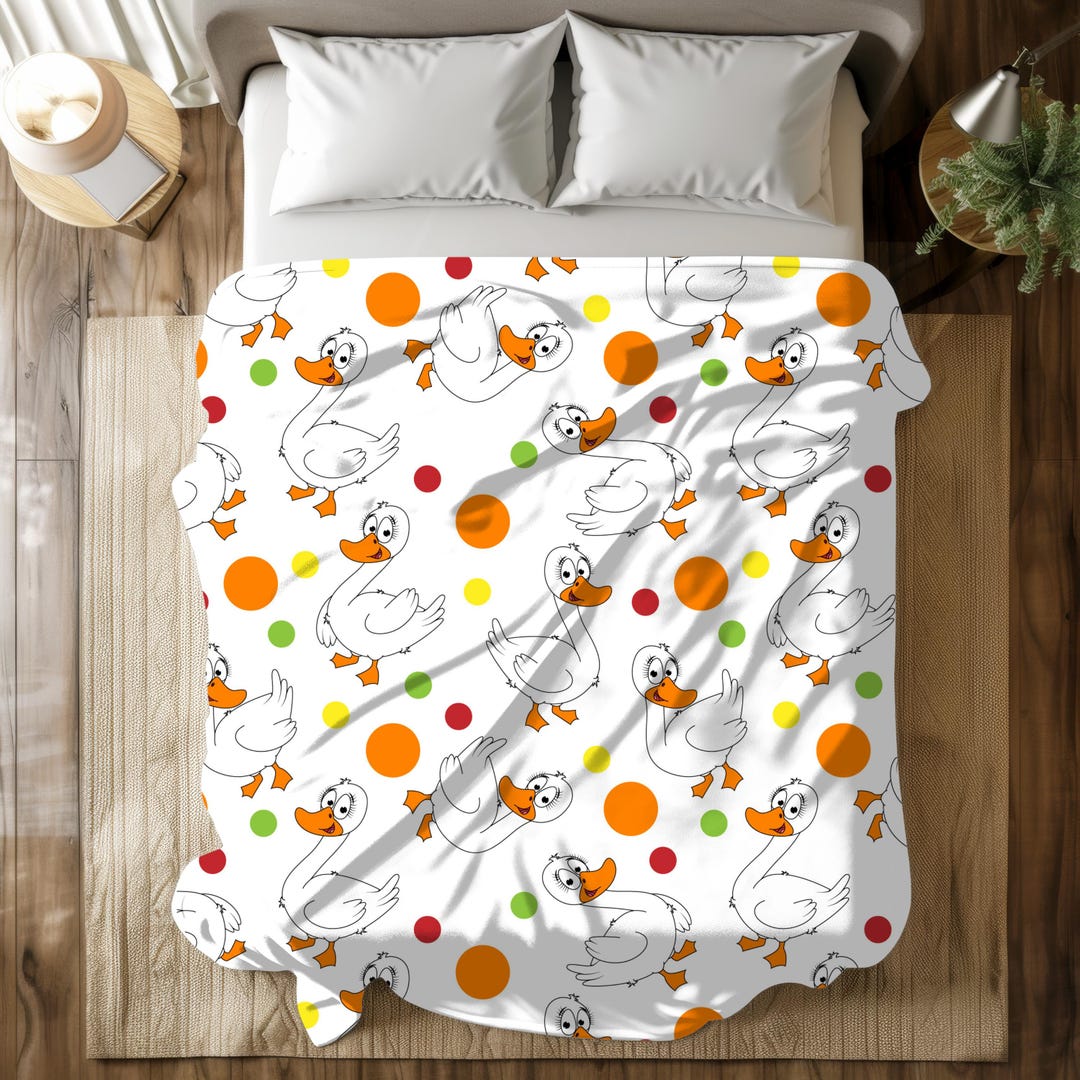 Geese and Polka Dots Blanket Farmhouse-inspired Cozy Throw - Etsy
