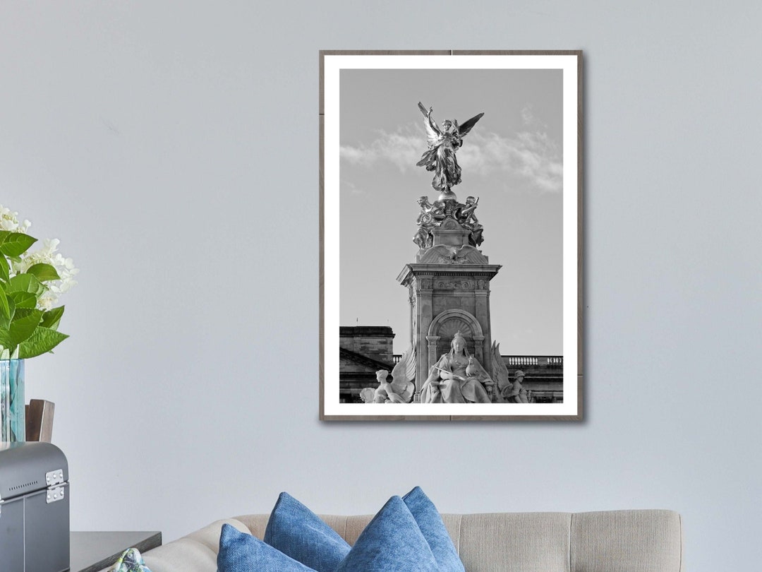 Queen Victoria Memorial, London, England. Wall Art, Decor, B&W Photo ...