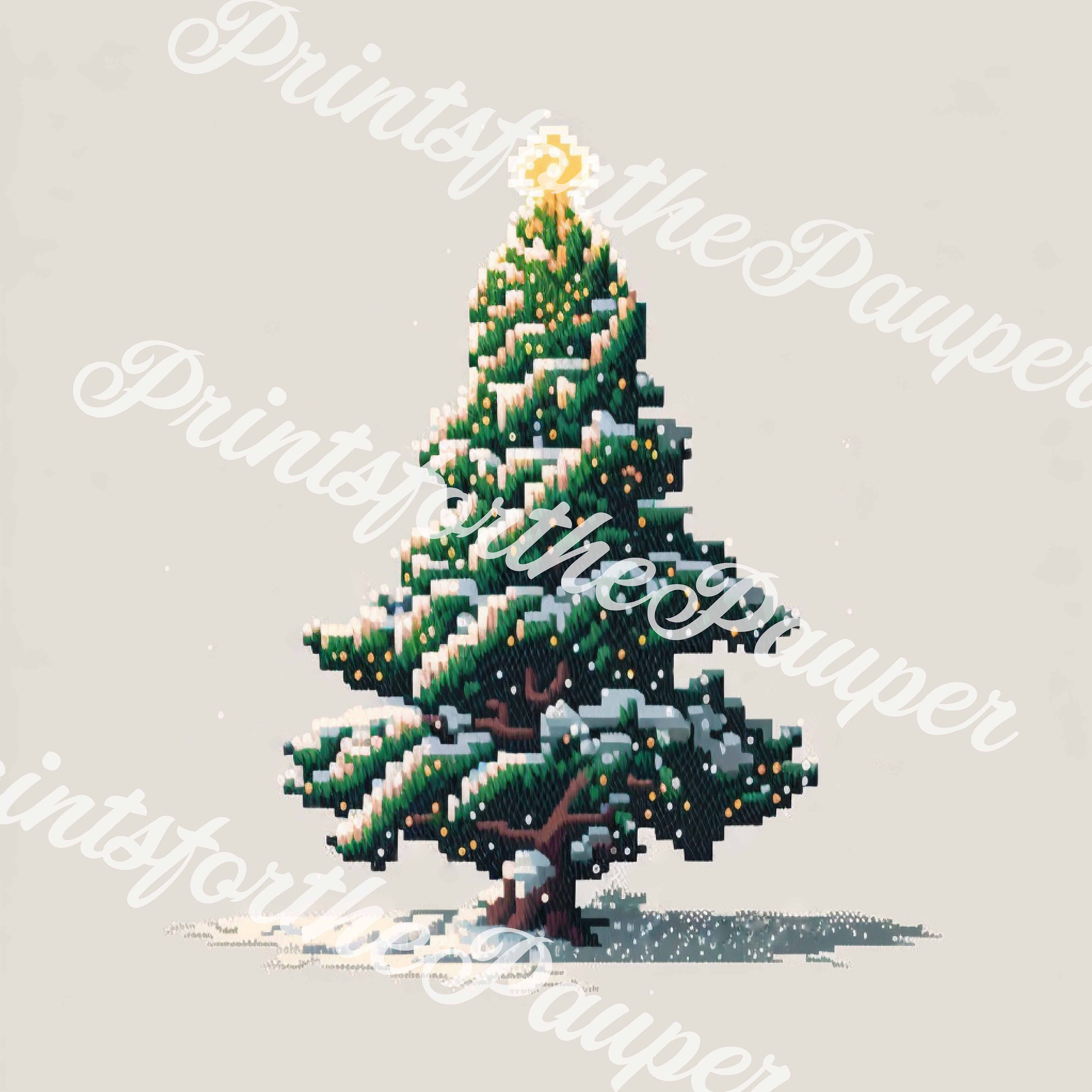 Christmas Pixel Art Minature Digital Print Instant Download Christmas ...