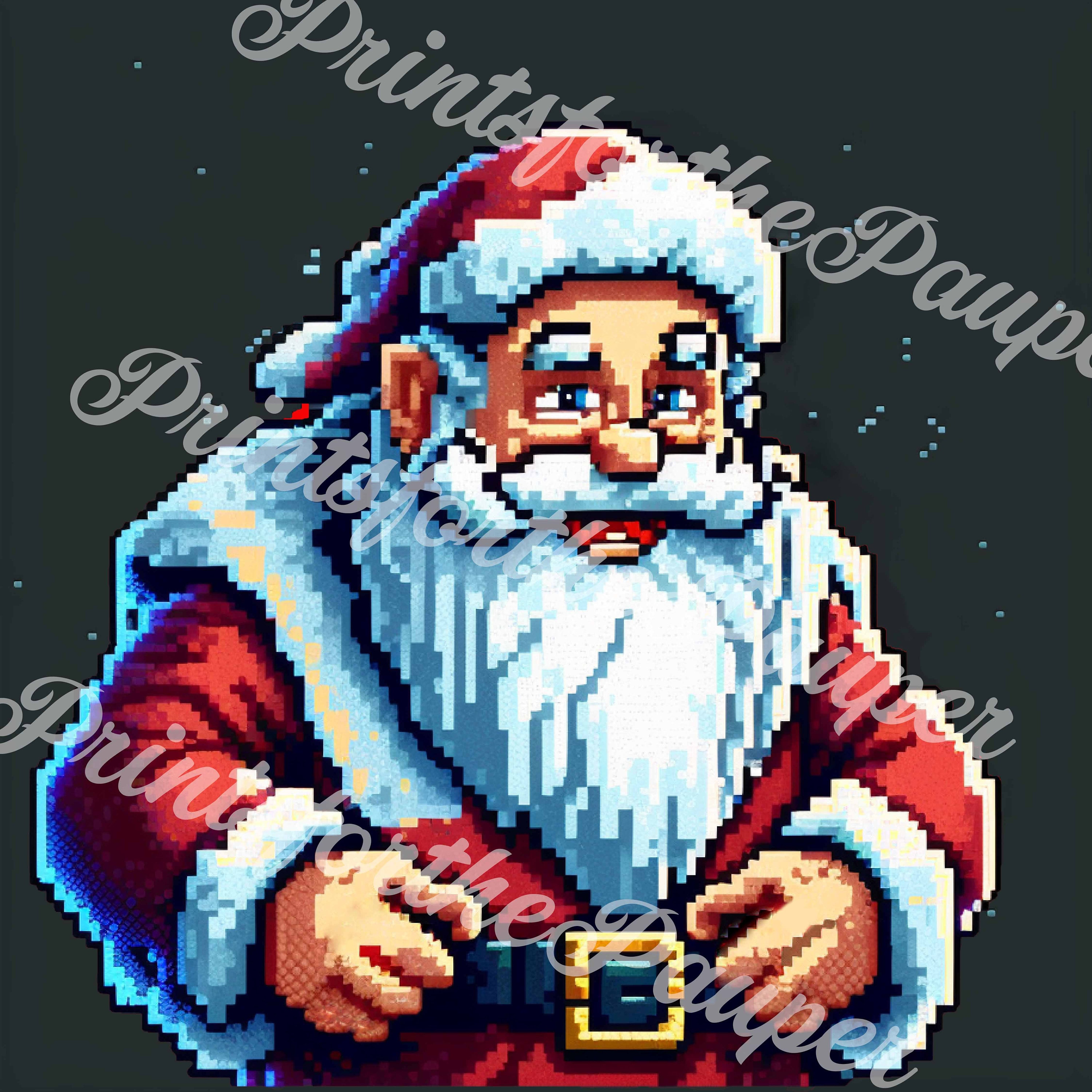 Christmas Pixel Art Minature Digital Print Instant Download Christmas ...