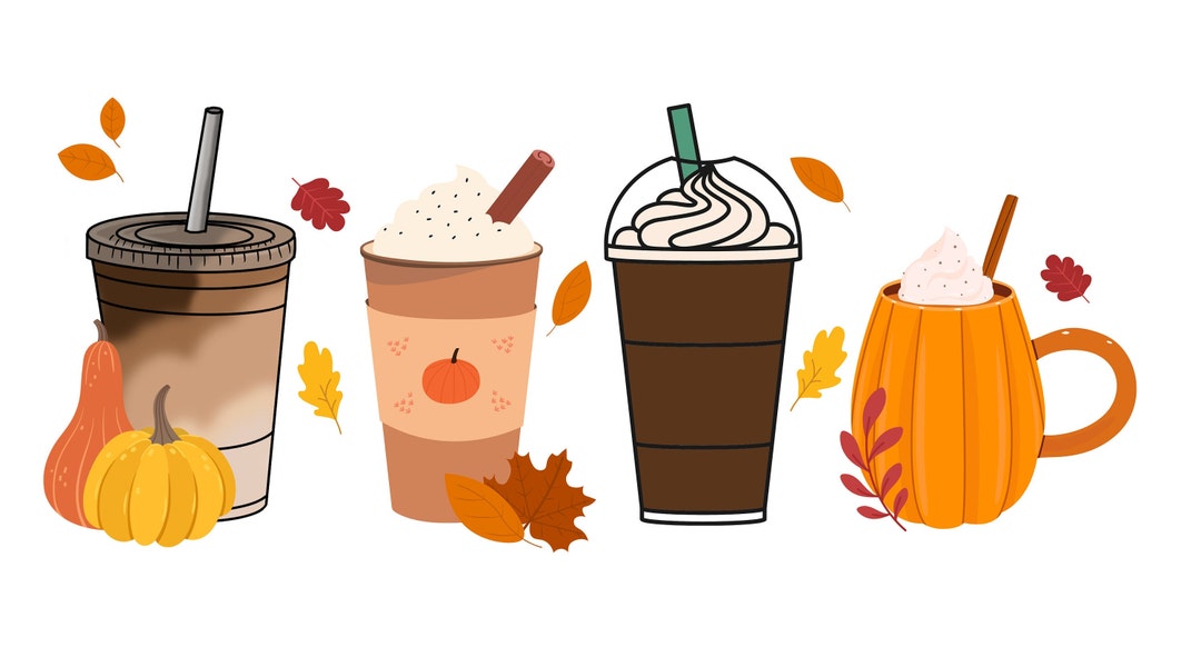 Pumpkin Latte Coffee PNG, Fall PNG, Halloween PNG, Coffee Cup Png - Etsy
