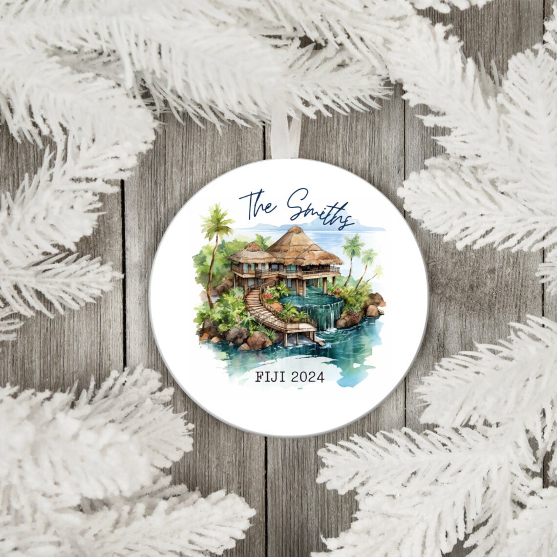 Fiji Custom Ornament Souvenir- Unique Personalized Travel Keepsake - Etsy