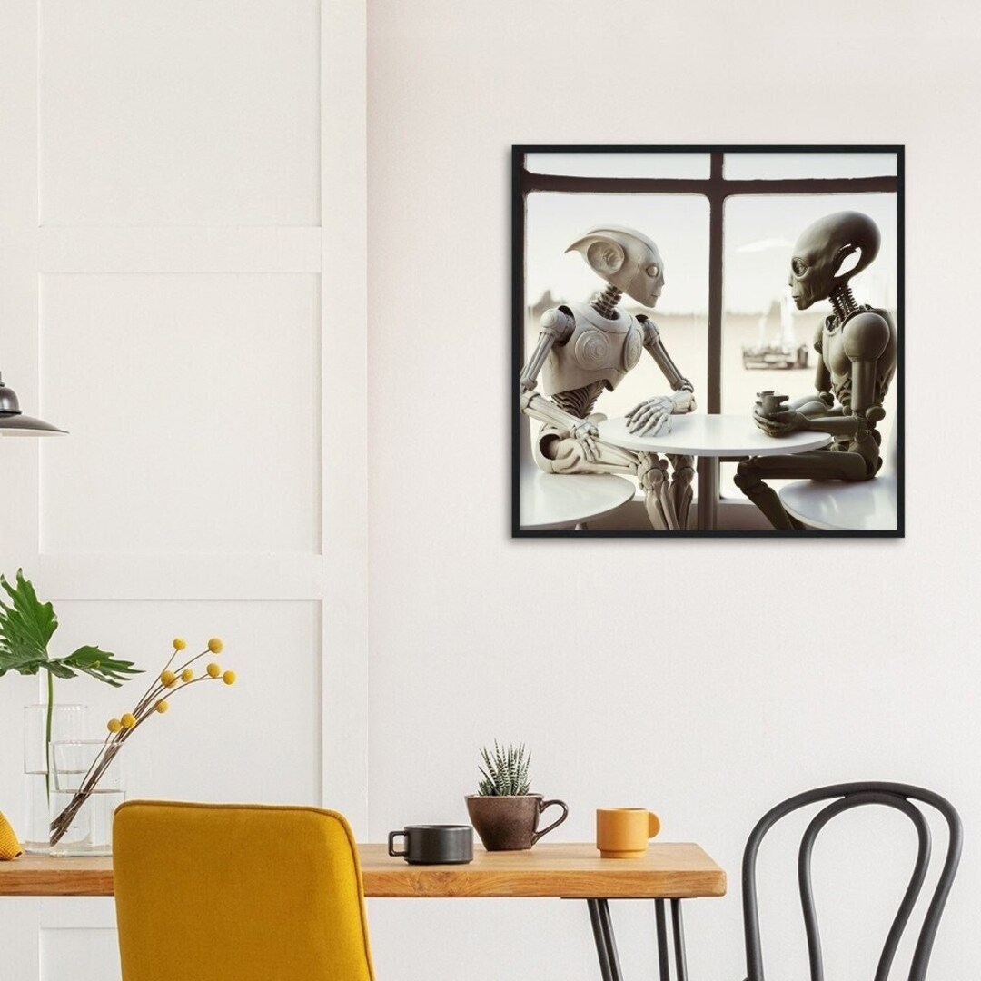 Intergalactic Friendship, Wall Art, Alien Art, Alien Wall Art, Best ...