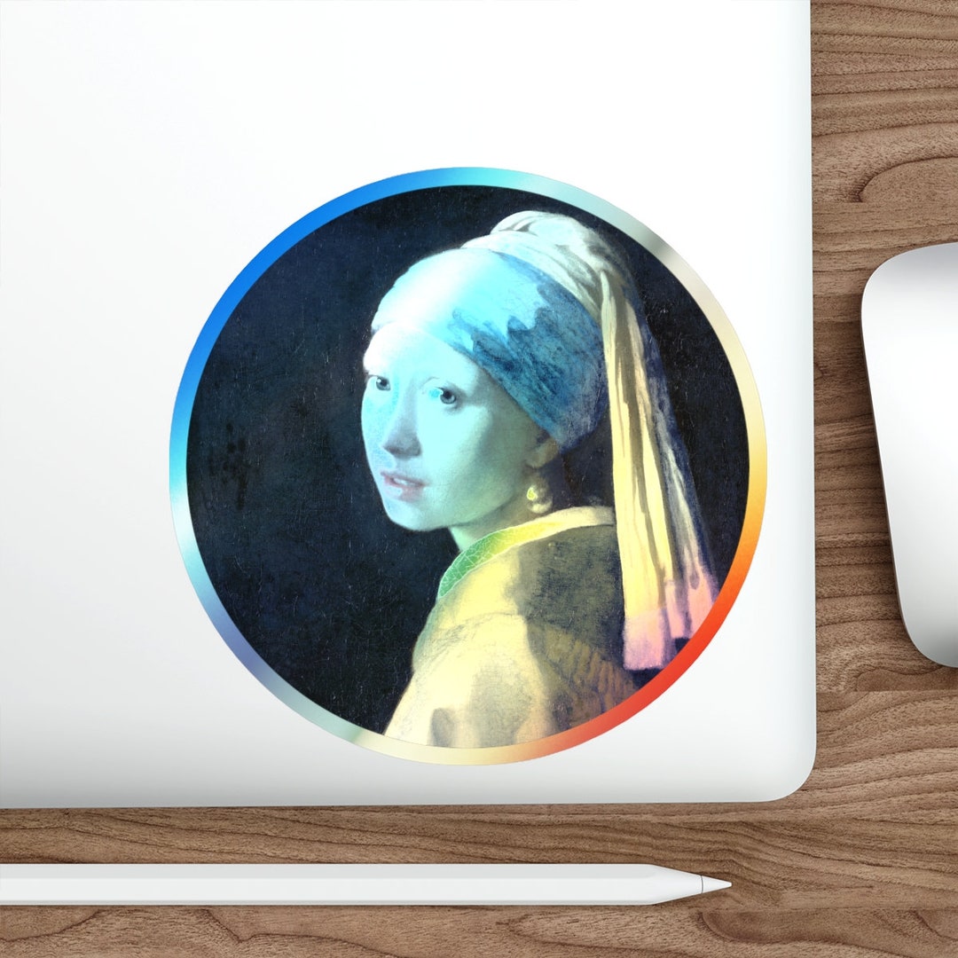 Girl With a Pearl Earring Sticker, Girl With a Pearl Earring ...