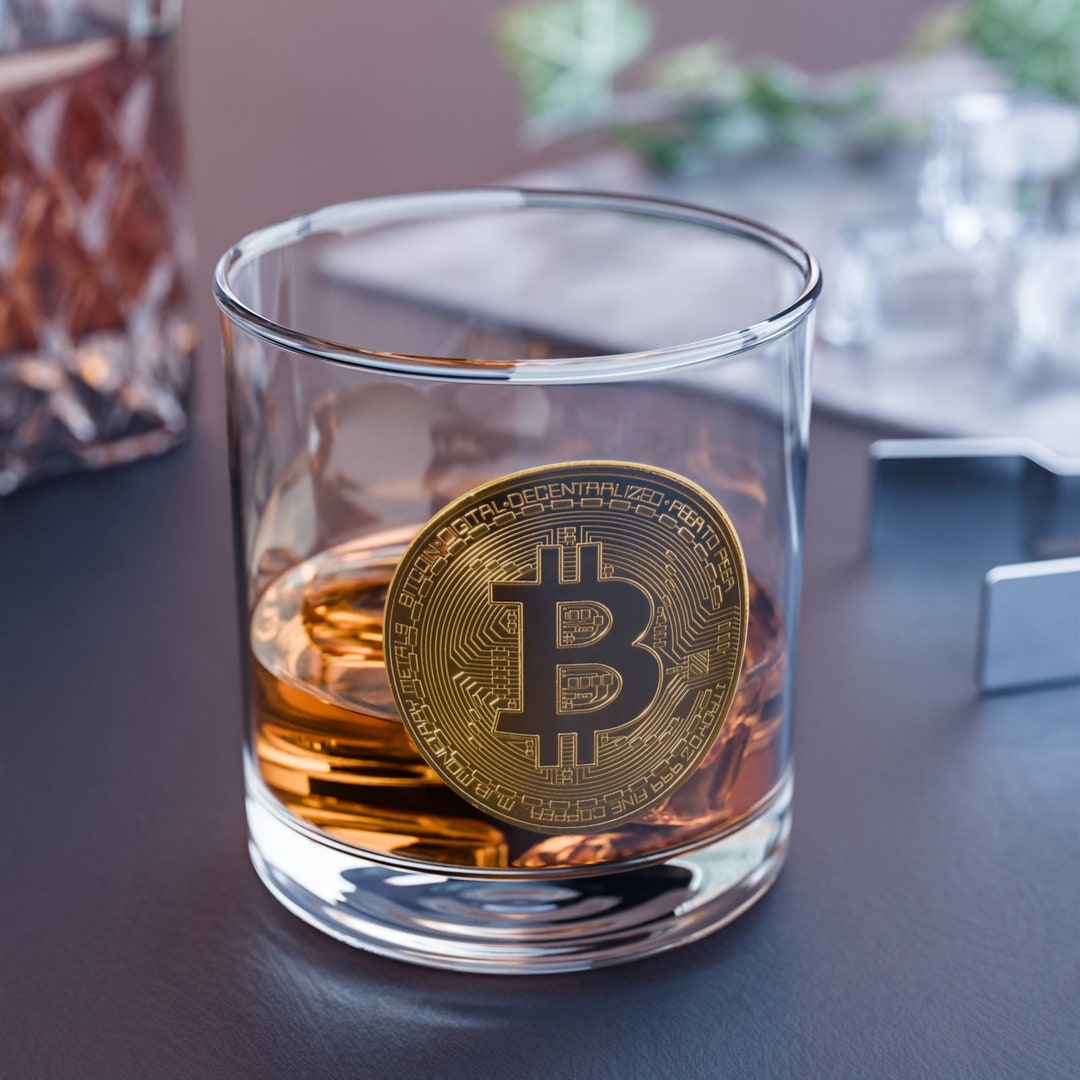 Bitcoin Bar Glass, Bitcoin Rocks Glass, Bitcoin, Satoshi ...