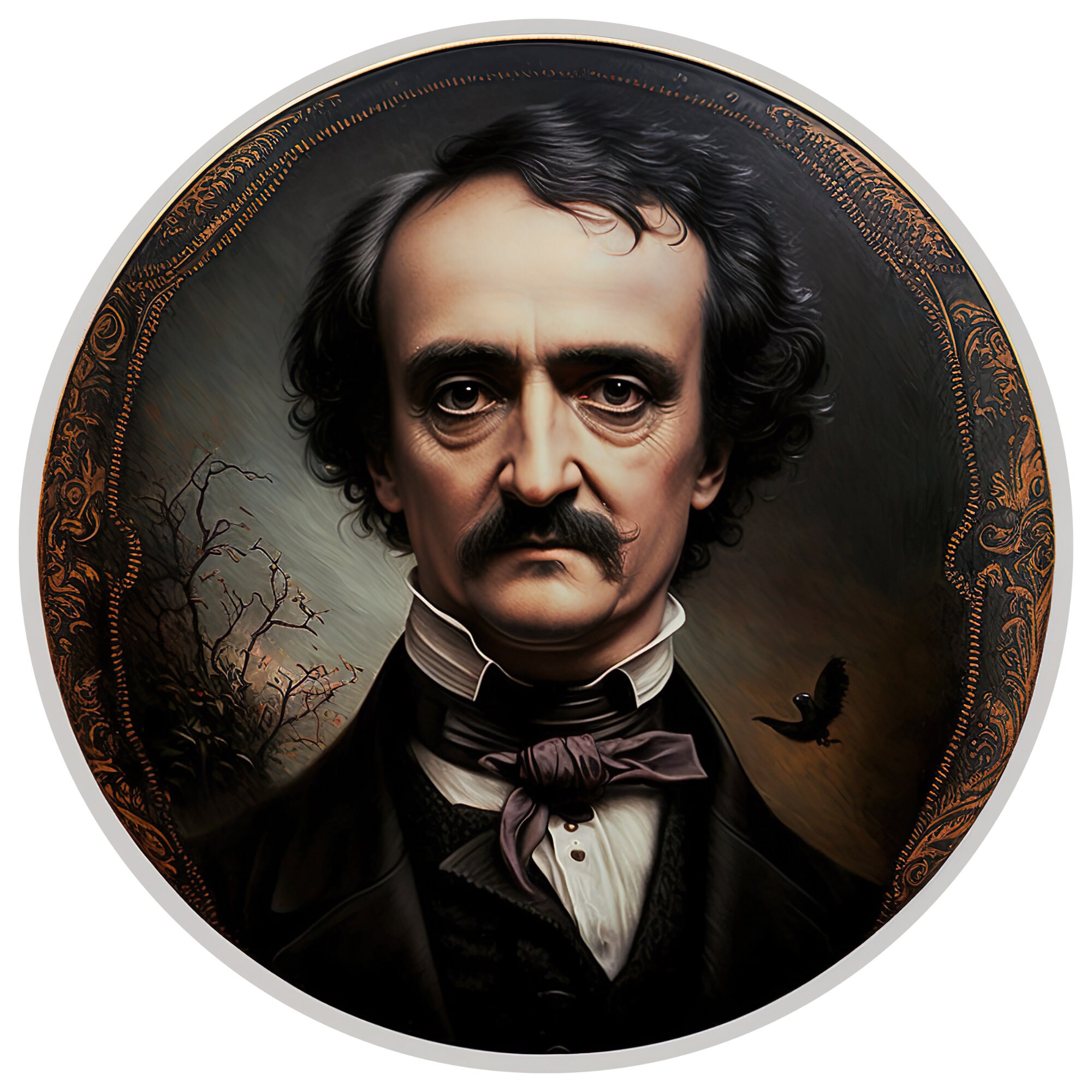 Edgar Allan Poe Ornament, Edgar Allan Poe Decor, American Writer ...