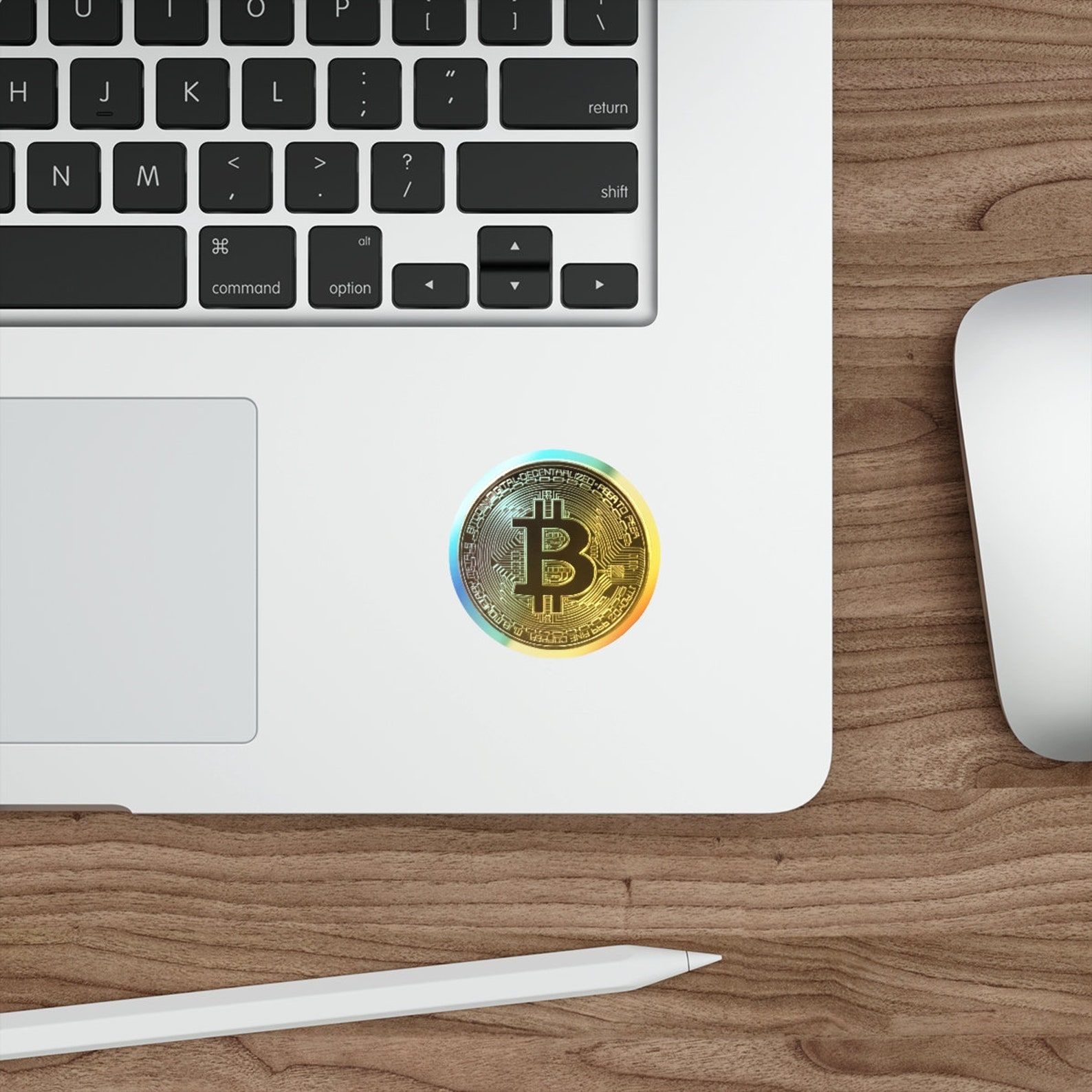 Bitcoin Sticker, Bitcoin Holographic Sticker, Bitcoin Holographic Die ...