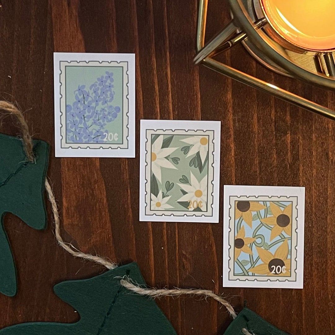 Stamps Vinyl Stickers Stamp Sticker Matte Collage - Etsy