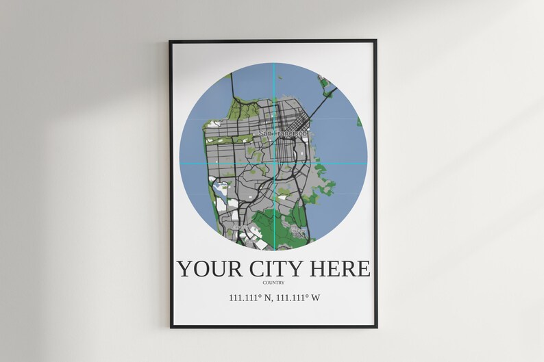 DIGITAL DOWNLOAD Custom Map GTA San Andreas Any Location City, City Map, Map, Map Poster, Custom ...