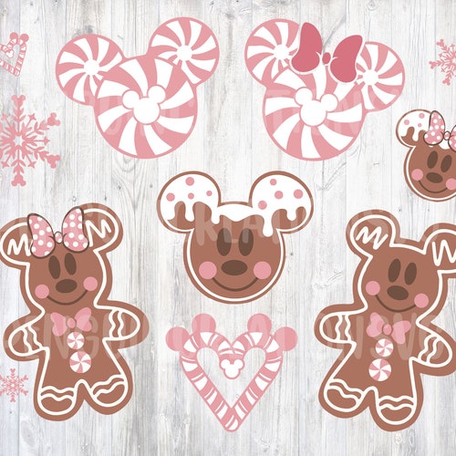 Bundle Pink Gingerbread Cookies Svg Pink Christmas Svg - Etsy