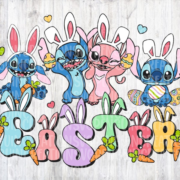 Stitch Easter Svg - Etsy