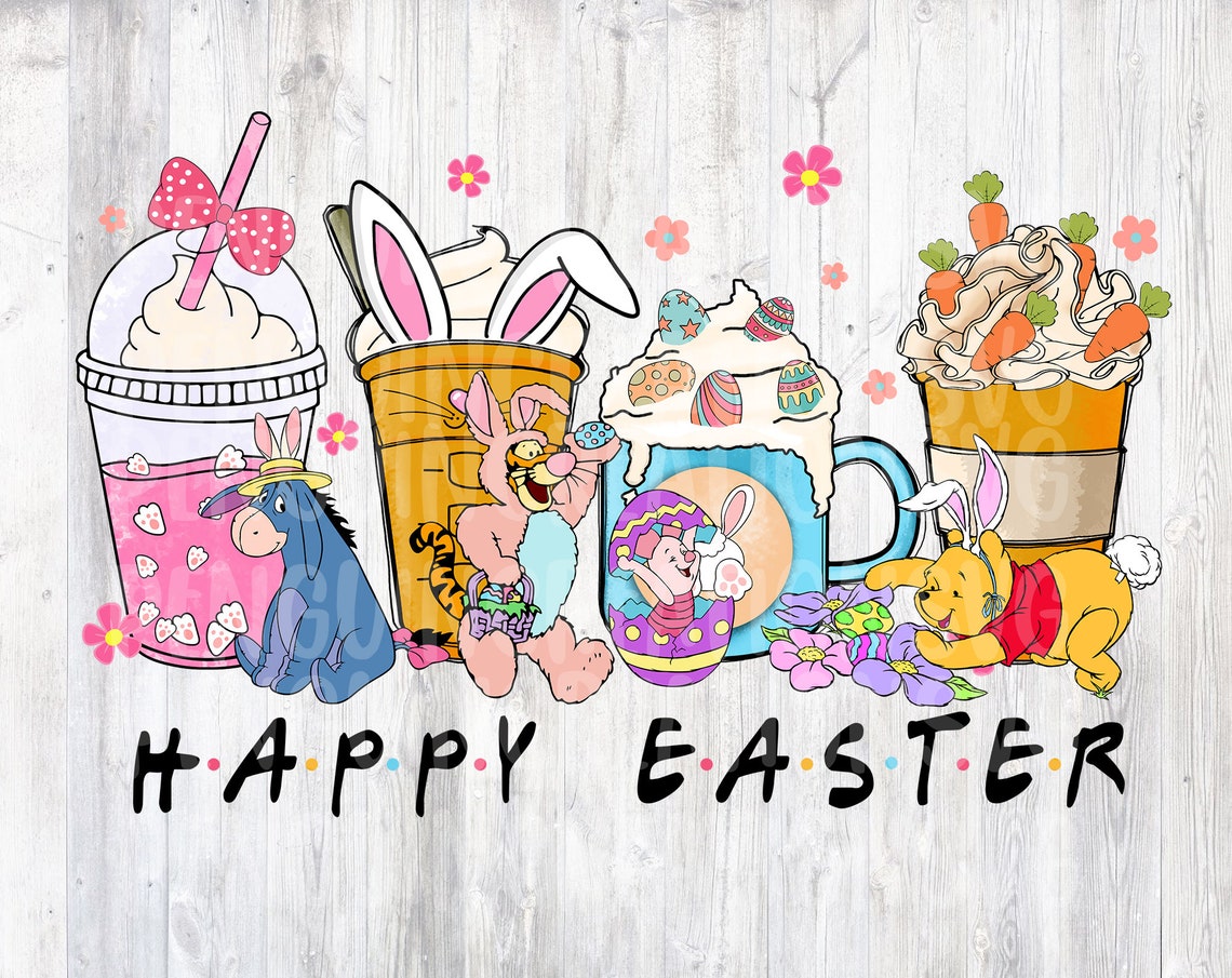 Easter Coffee Cups Png Easter Coffee Png Happy Easter Png - Etsy