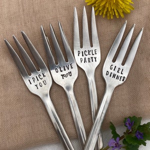 Girl Dinner - Appetizer Fork - Pickle Fork - Charcuterie - Etsy