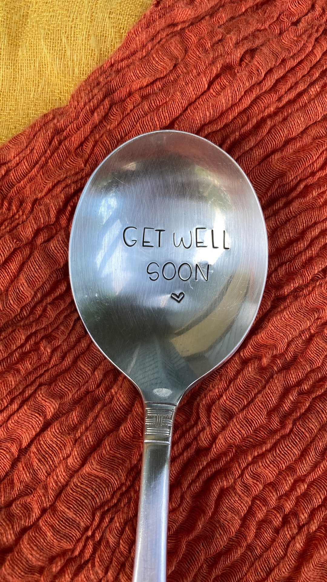 GET WELL SOON - Soup Spoon - Stamped Spoon - Gifting - Etsy