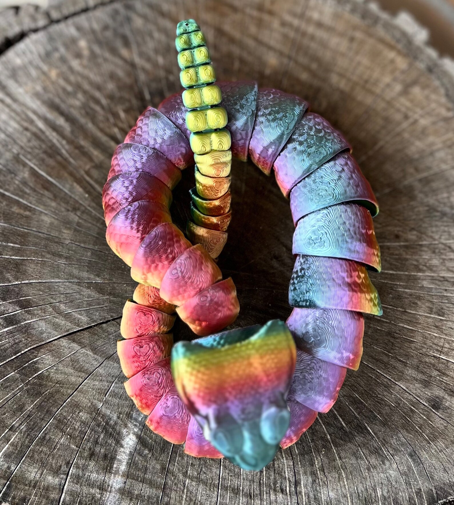 Articulated Rattle Snake Fidget, Snake Fidget Toy, Snake Toy, ASMR ...