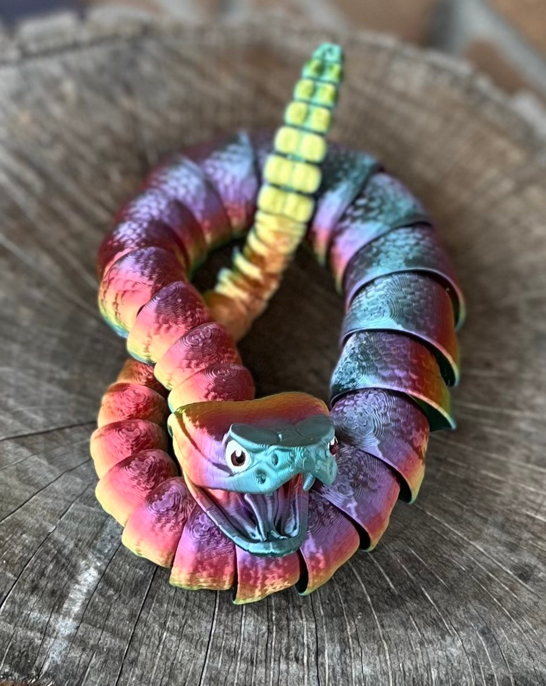 Articulated Rattle Snake Fidget, Snake Fidget Toy, Snake Toy, ASMR ...