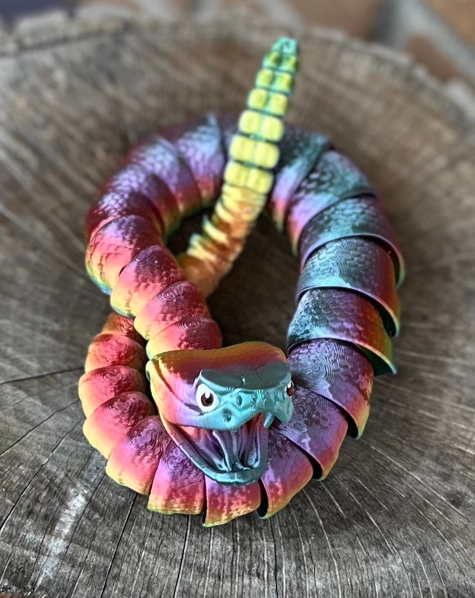 Articulated Rattle Snake Fidget, Snake Fidget Toy, Snake Toy, ASMR ...