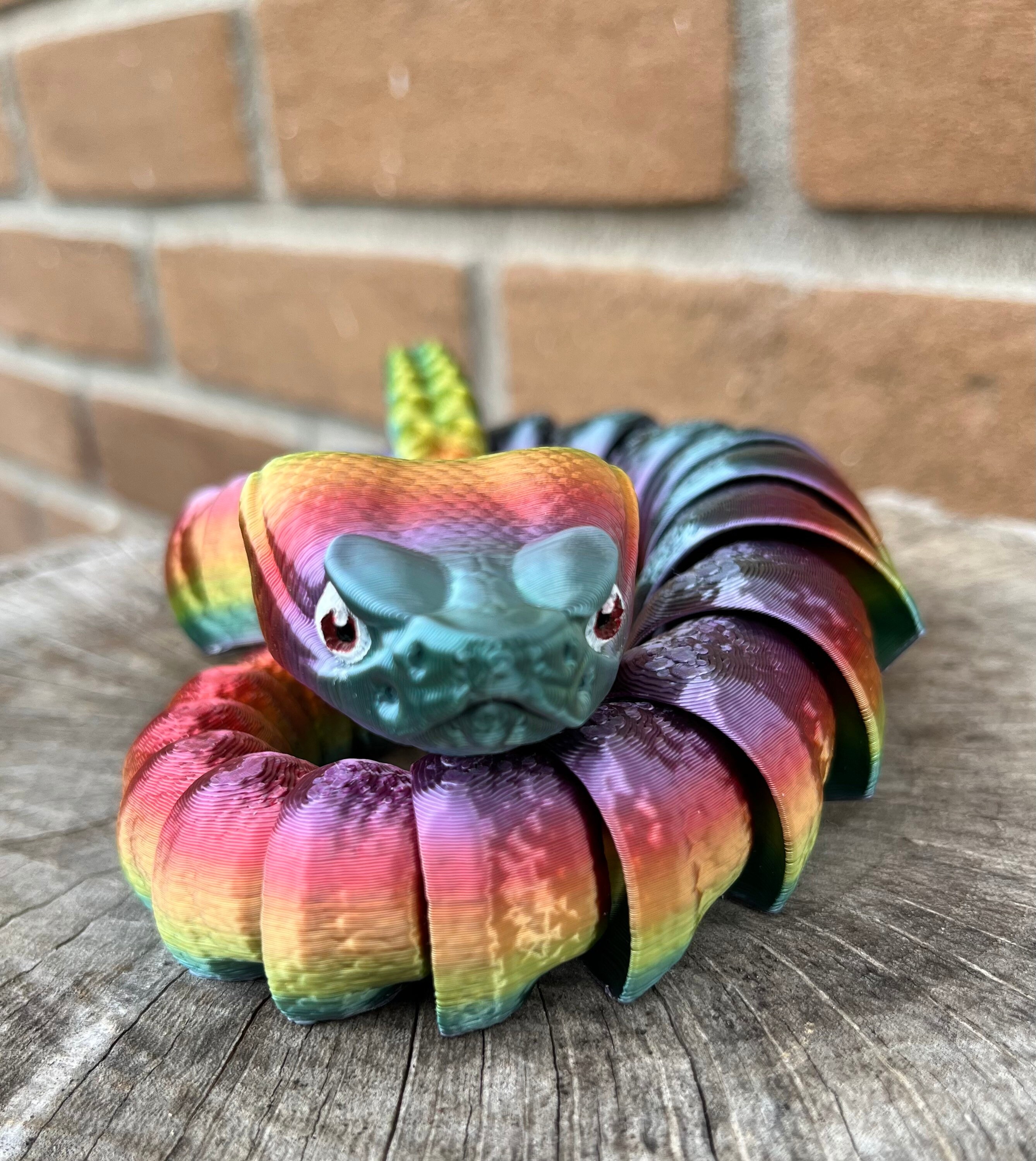 Articulated Rattle Snake Fidget, Snake Fidget Toy, Snake Toy, ASMR ...