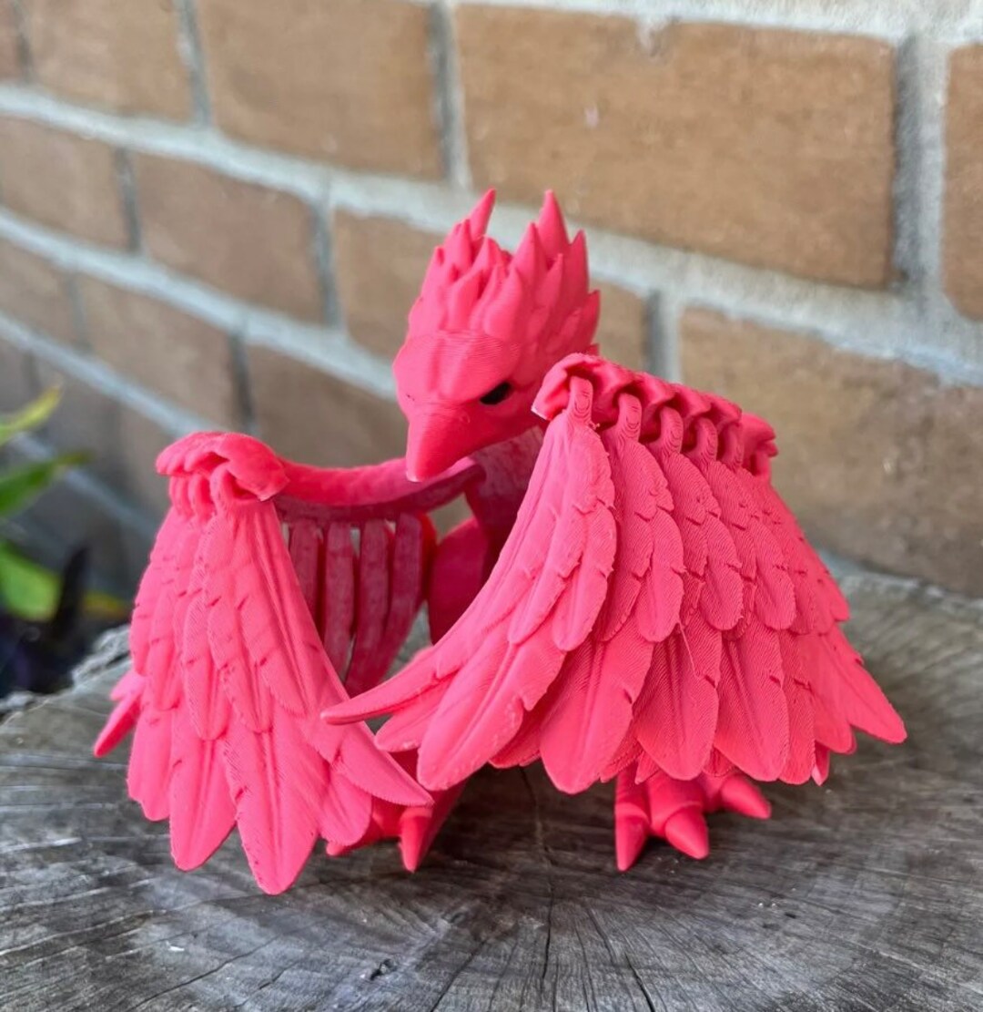 Phoenix Toy, Articulated Phoenix, Flexi Phoenix, 3D Printed Desk Pet ...