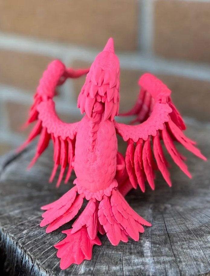 Phoenix Toy, Articulated Phoenix, Flexi Phoenix, 3D Printed Desk Pet ...