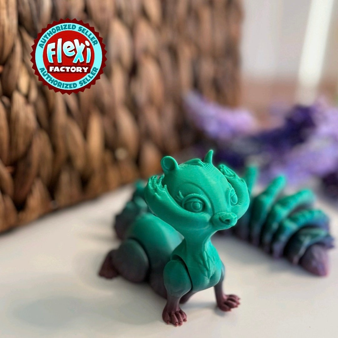 Flexi Squirrel, Articulated Fidget Toy, Desk Pet, Squirrel Toy, ASMR ...