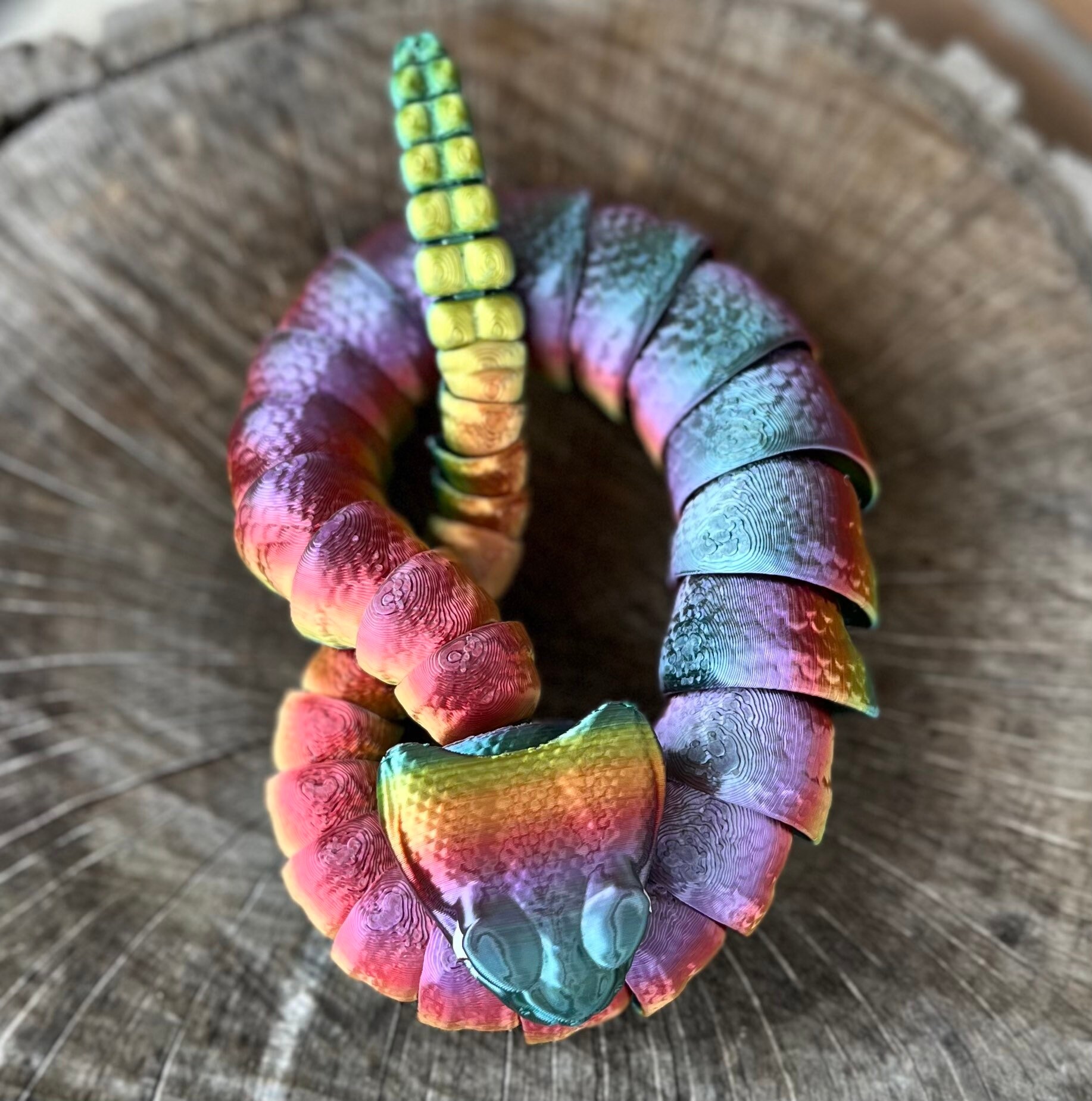 Articulated Rattle Snake Fidget, Snake Fidget Toy, Snake Toy, ASMR ...