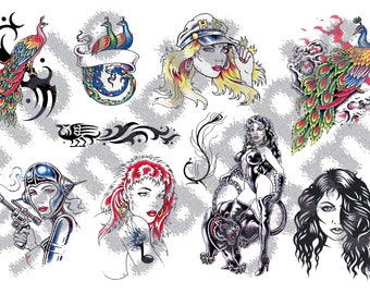 Tattoo Flash Outline - Etsy