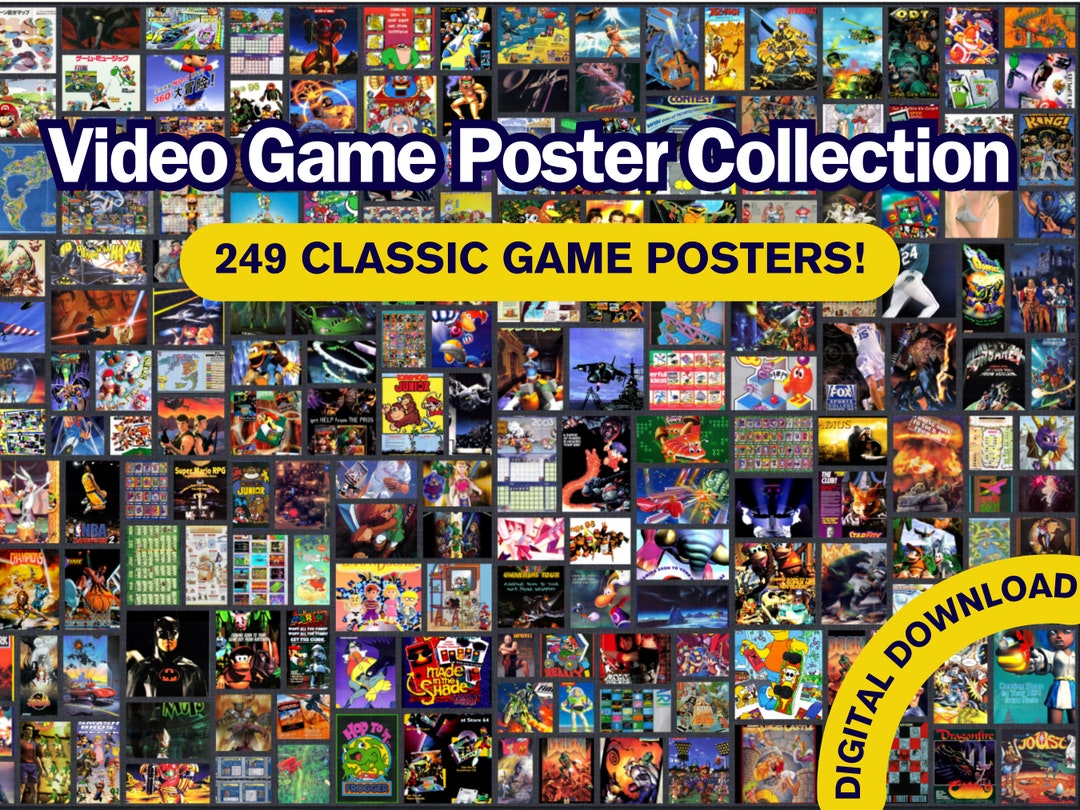 Retro Video Game Poster Collection. 249 Classic Game Posters, Most at ...